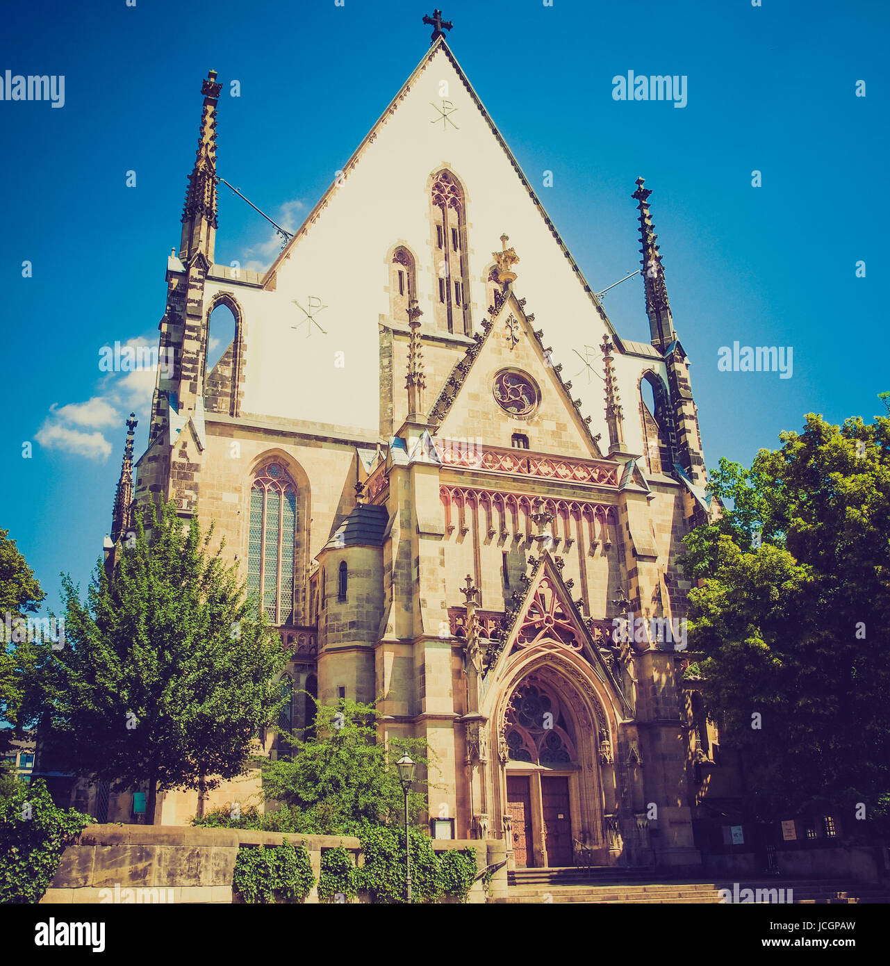 Thomaskirche St Thomas Church in Leipzig Germany where Johann Sebastian ...
