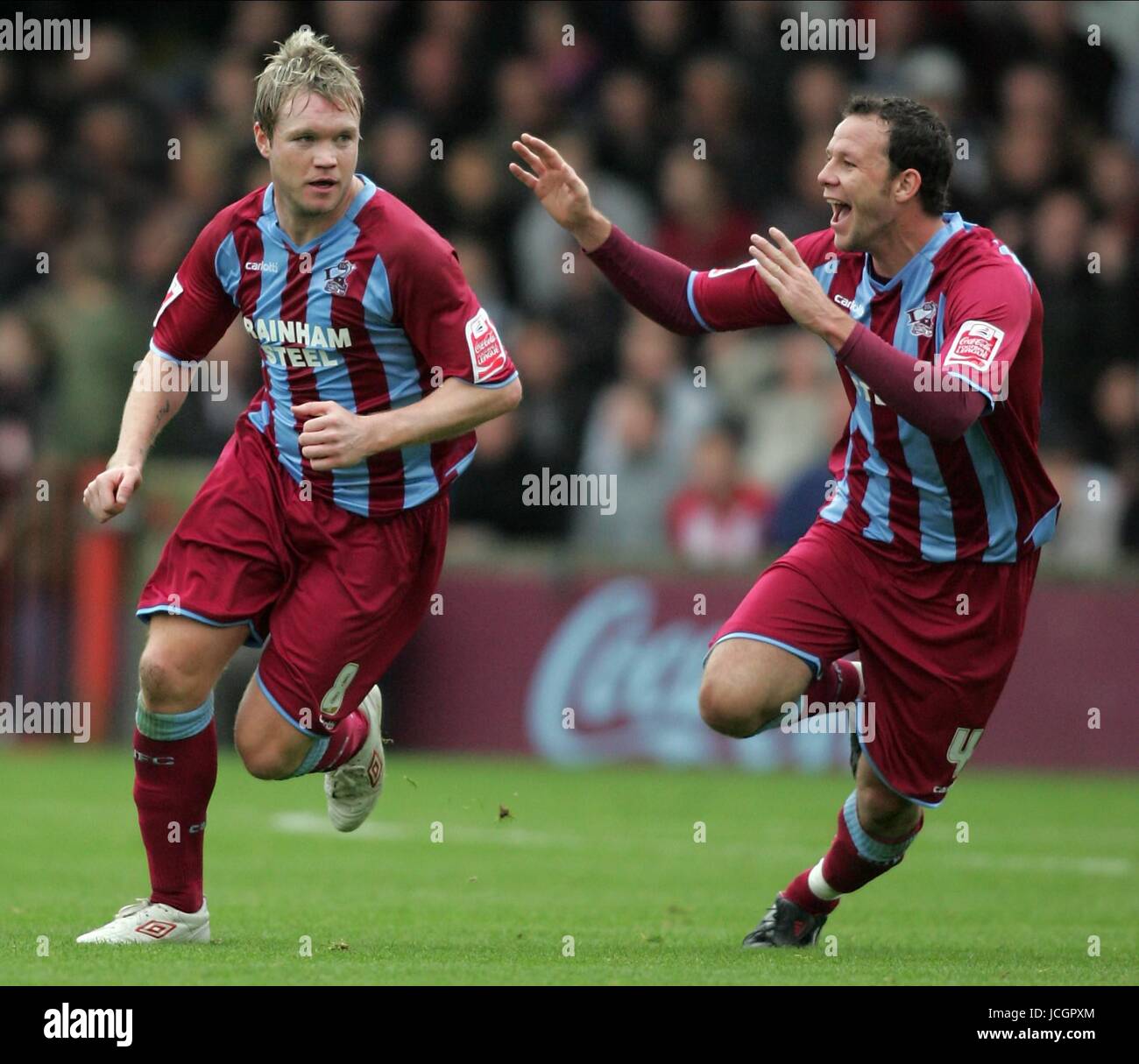 GRANT MCCANN & SAM TOGWELL CELEBRATE SCUNTHORPE V SHEFFIELD UNITED ...