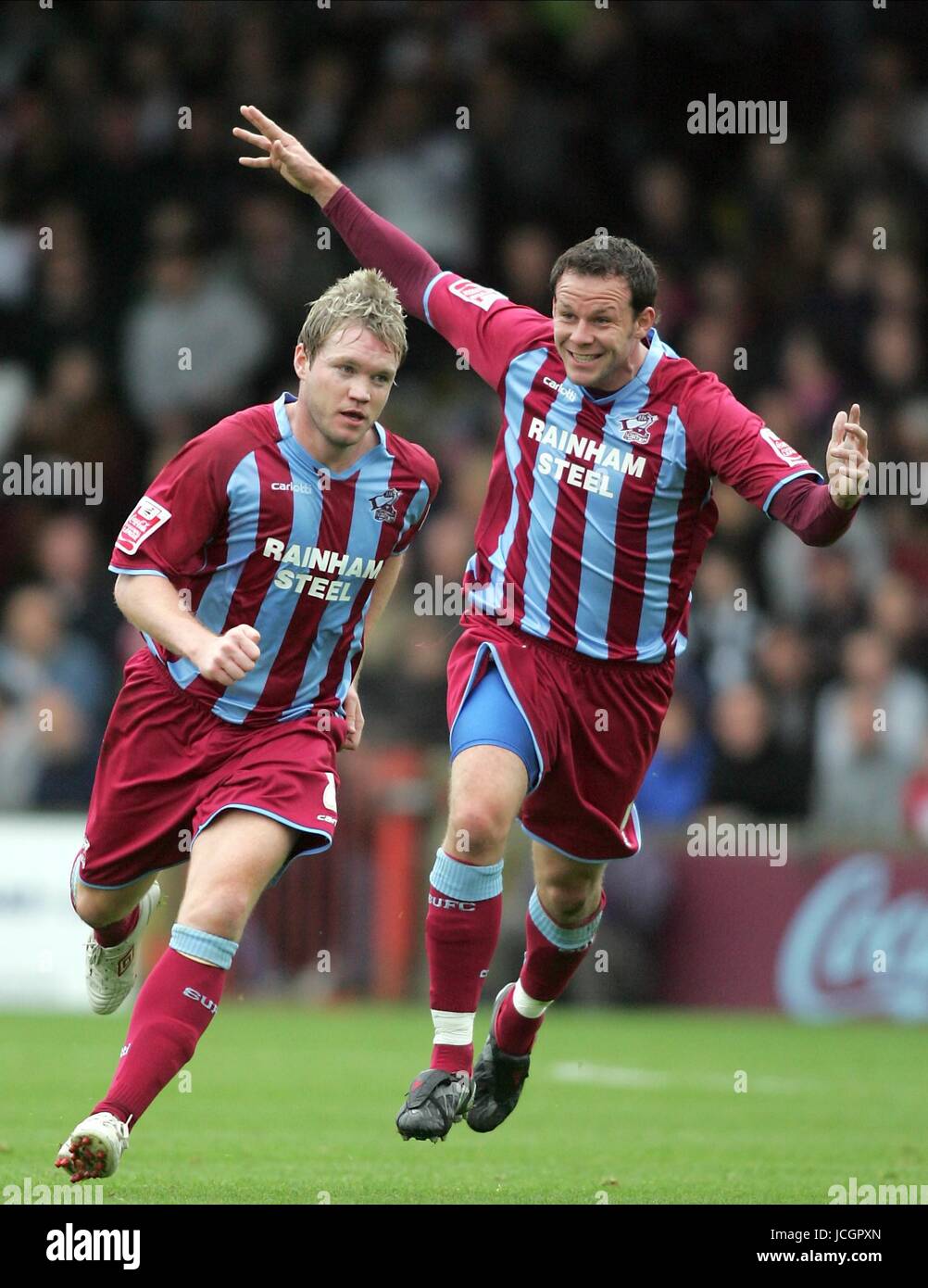 GRANT MCCANN & SAM TOGWELL CELEBRATE SCUNTHORPE V SHEFFIELD UNITED ...