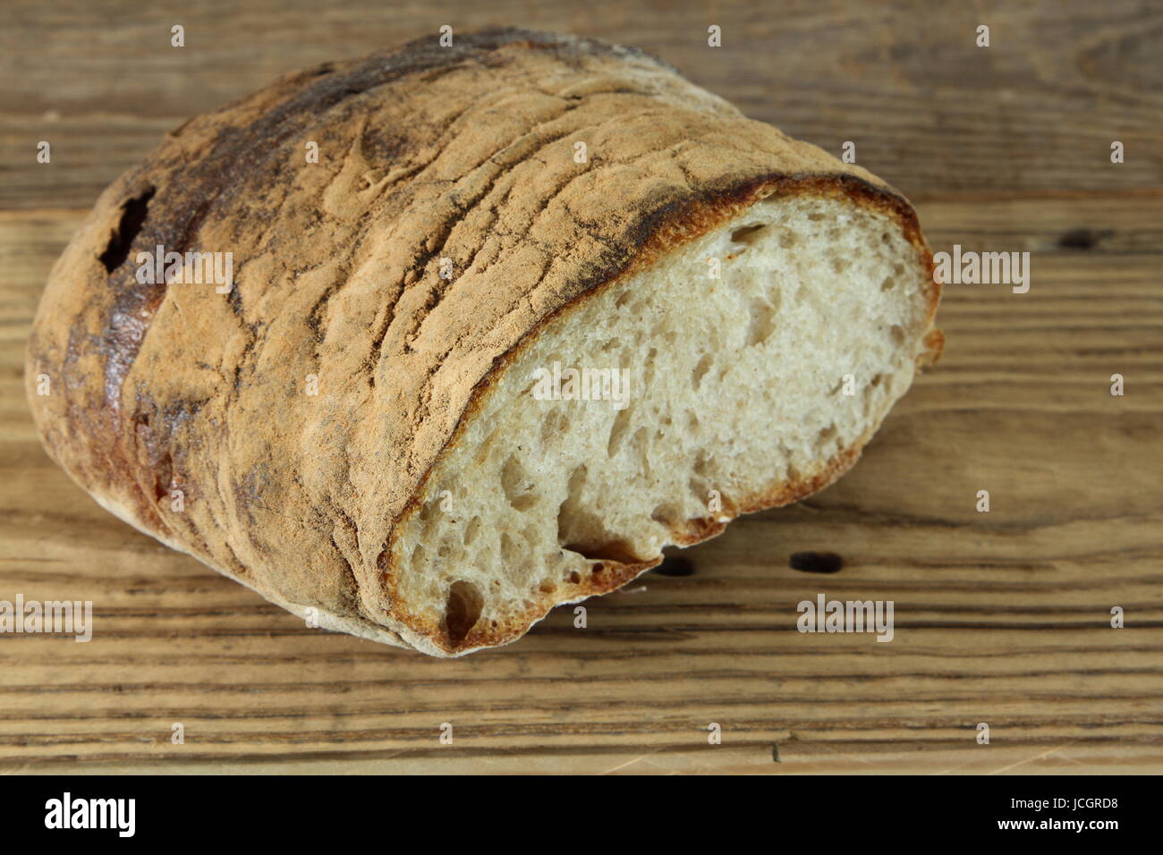 Traditional Swiss Bread on wooden table, Close up Stock Photo - Alamy