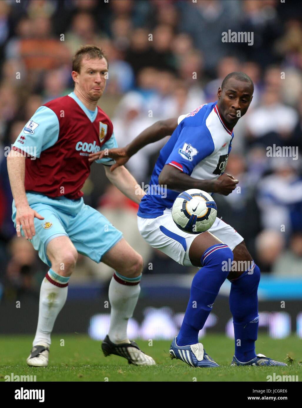 STEVEN CALDWELL & JASON ROBERTS BLACKBURN ROVERS V BURNLEY BLACKBURN ...