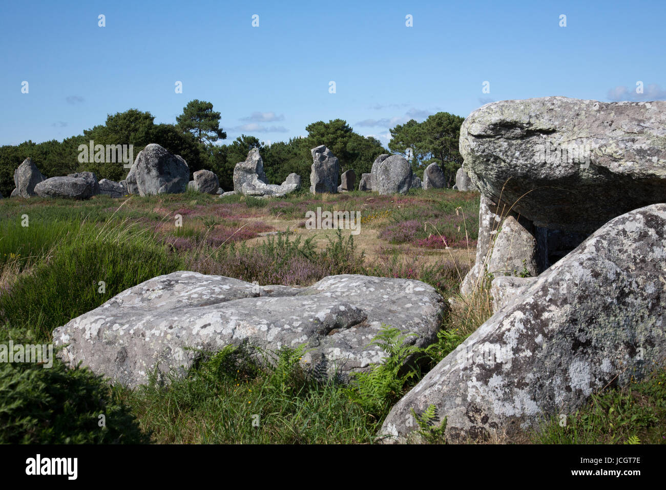 The avenues, stone circles and burial barrows at the neolithic site in ...