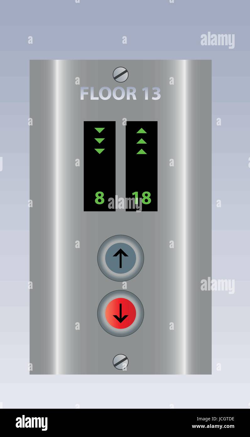 Elevator Button up and down direction Vector illustration Stock Vector ...