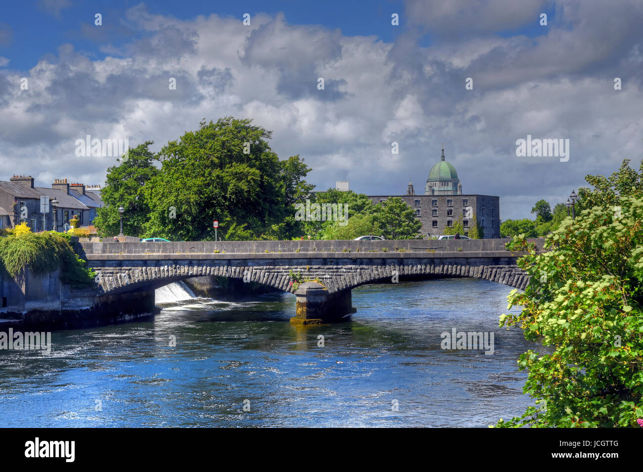 Galway, Ireland and the River Corrib Stock Photo - Alamy