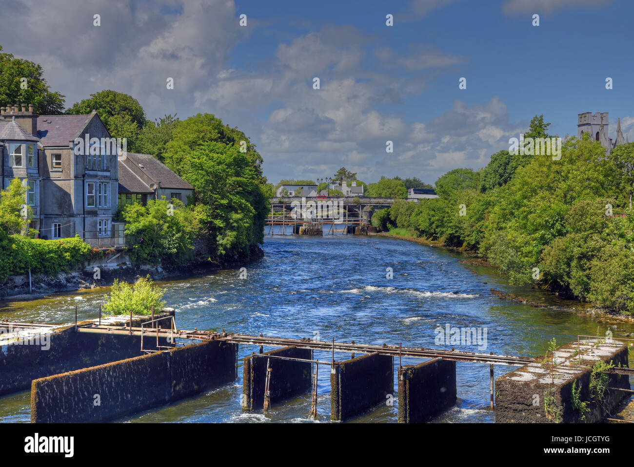Galway, Ireland and the River Corrib Stock Photo - Alamy