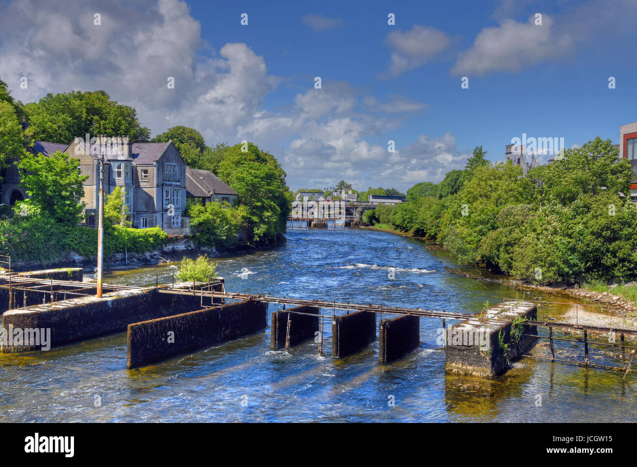 Galway, Ireland and the River Corrib Stock Photo - Alamy