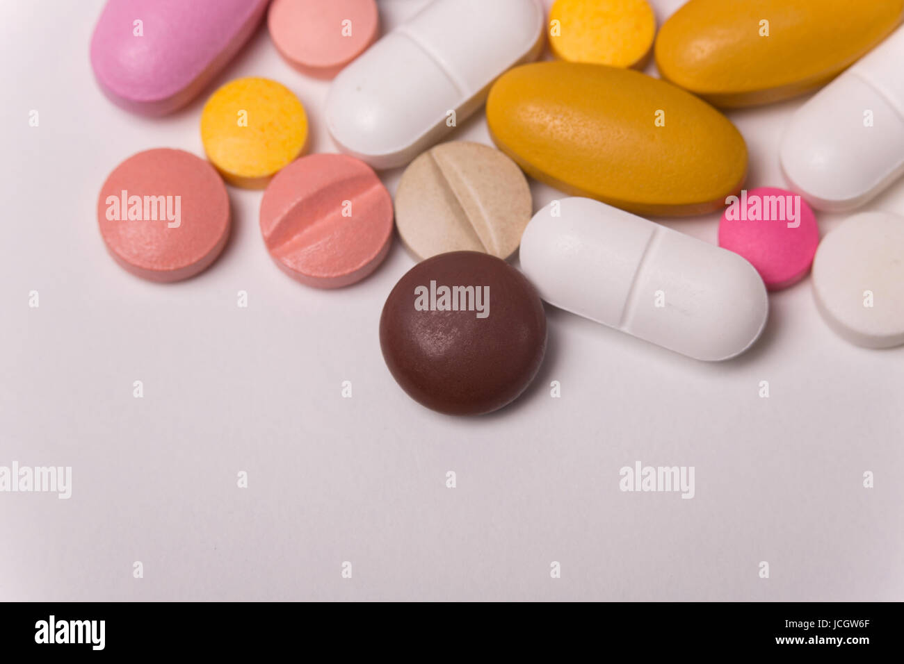 different Tablets pills capsule heap mix therapy drugs Stock Photo - Alamy