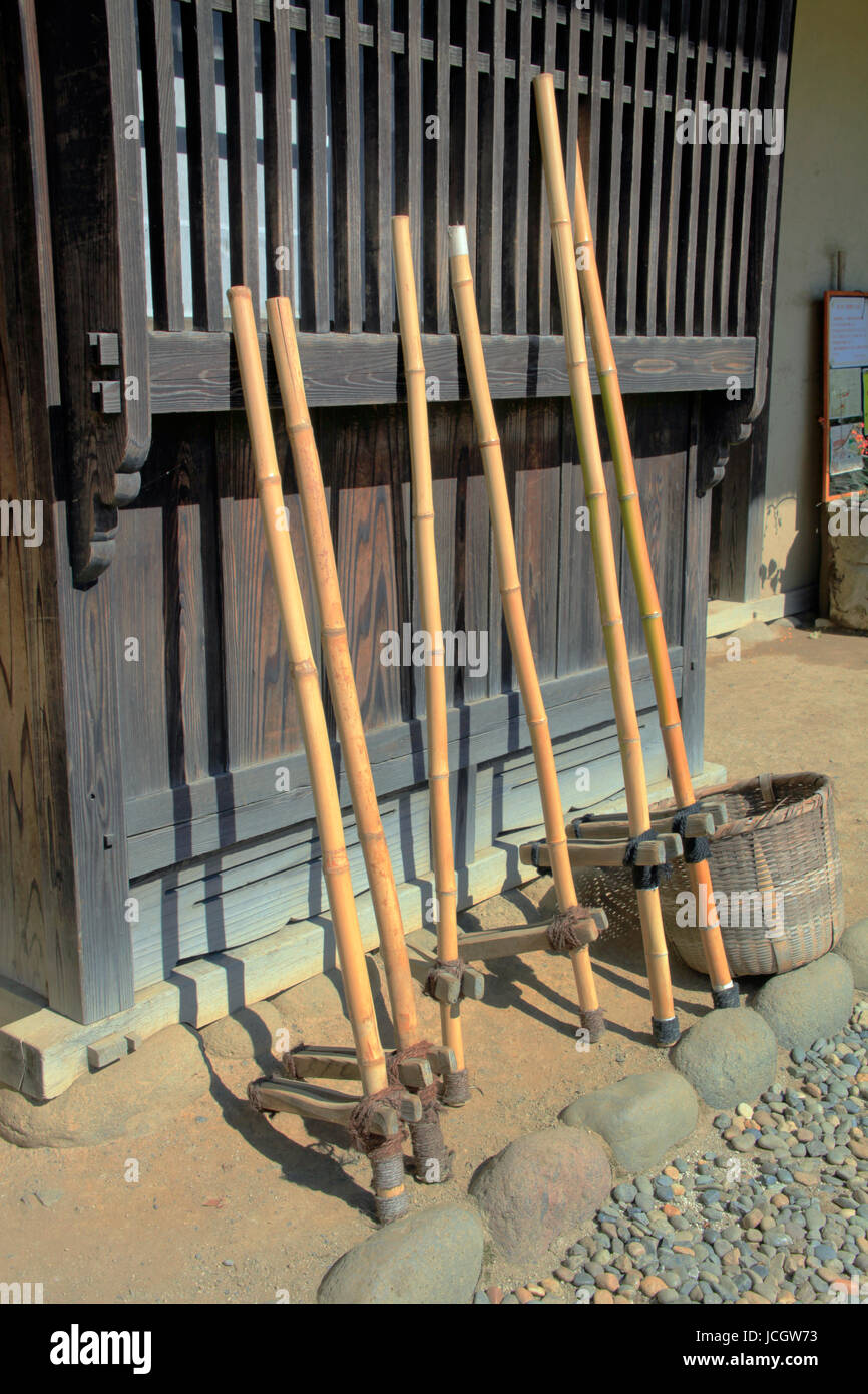 Takeuma Stilts at Satoyama Old Farmhouse Park in Musashi-Murayama city ...