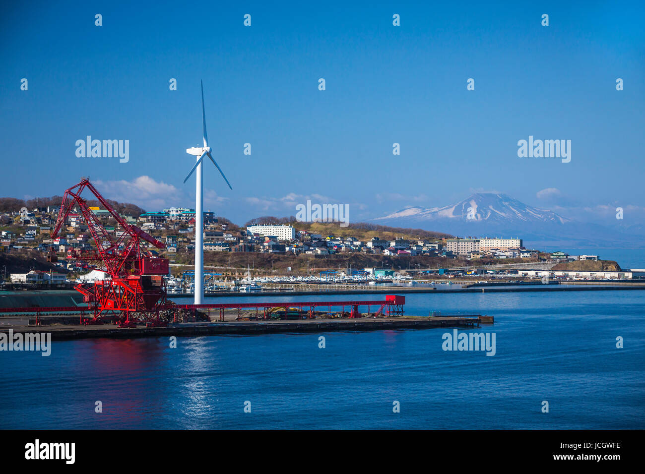 The port of Muroran and Uchiura Bay, Muroran, Hokkaido, Japan Stock ...