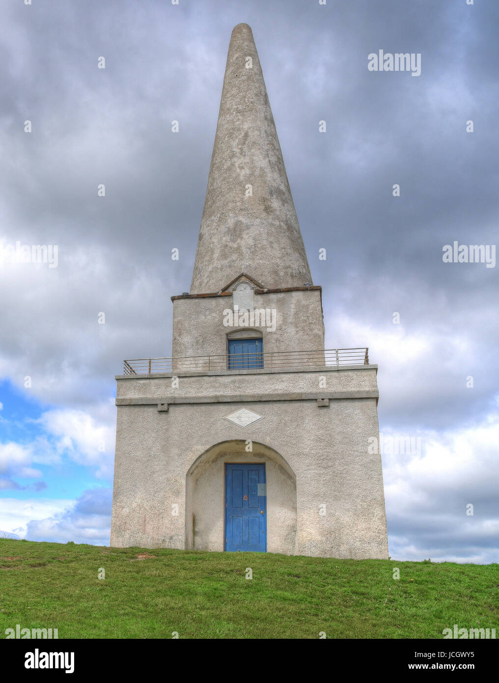 The view of the Killiney Hill Obelisk in Dublin, Ireland Stock Photo ...