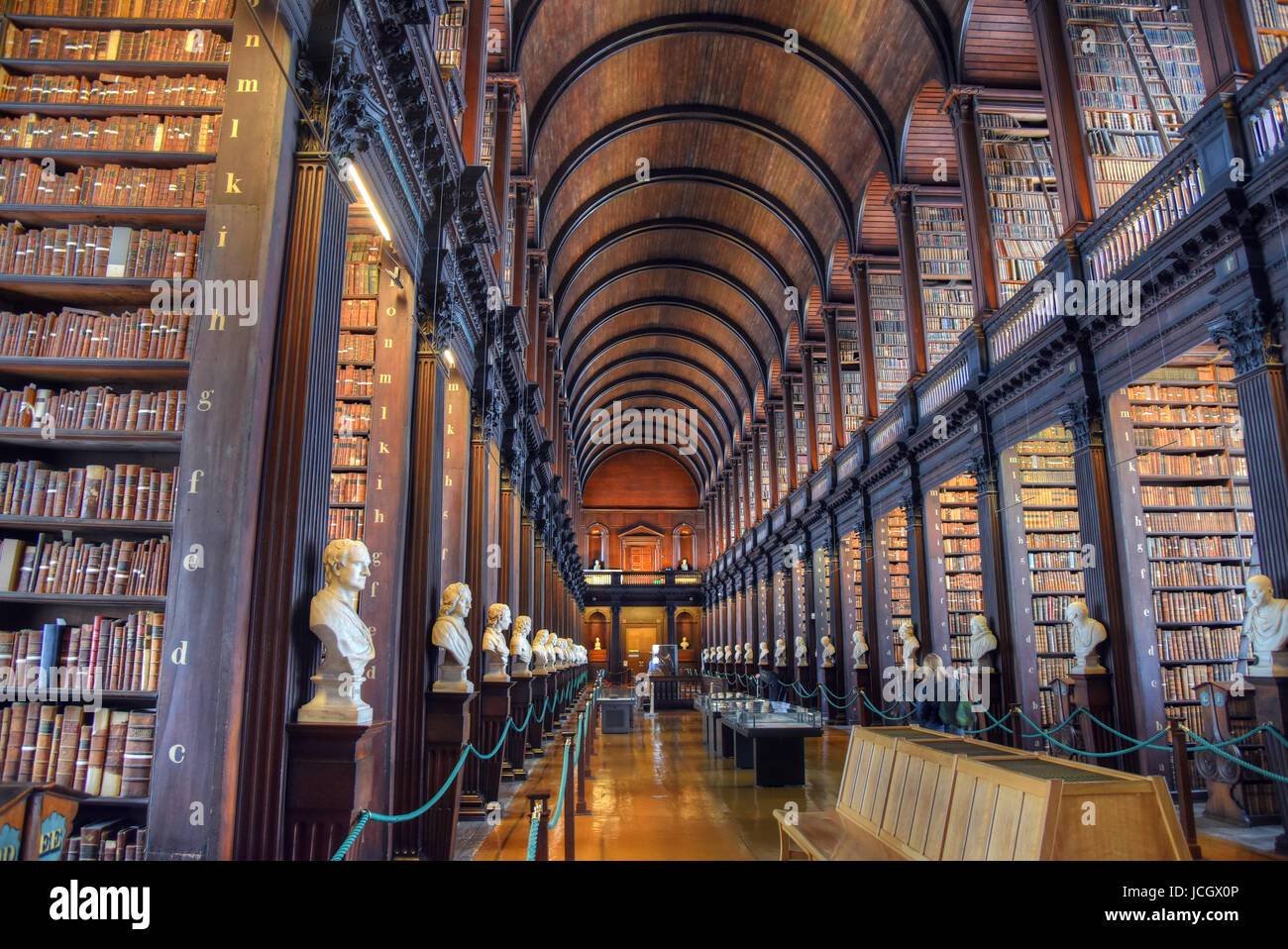 Dublin, Ireland - May 30, 2017: The Long Room in the Old Library at ...