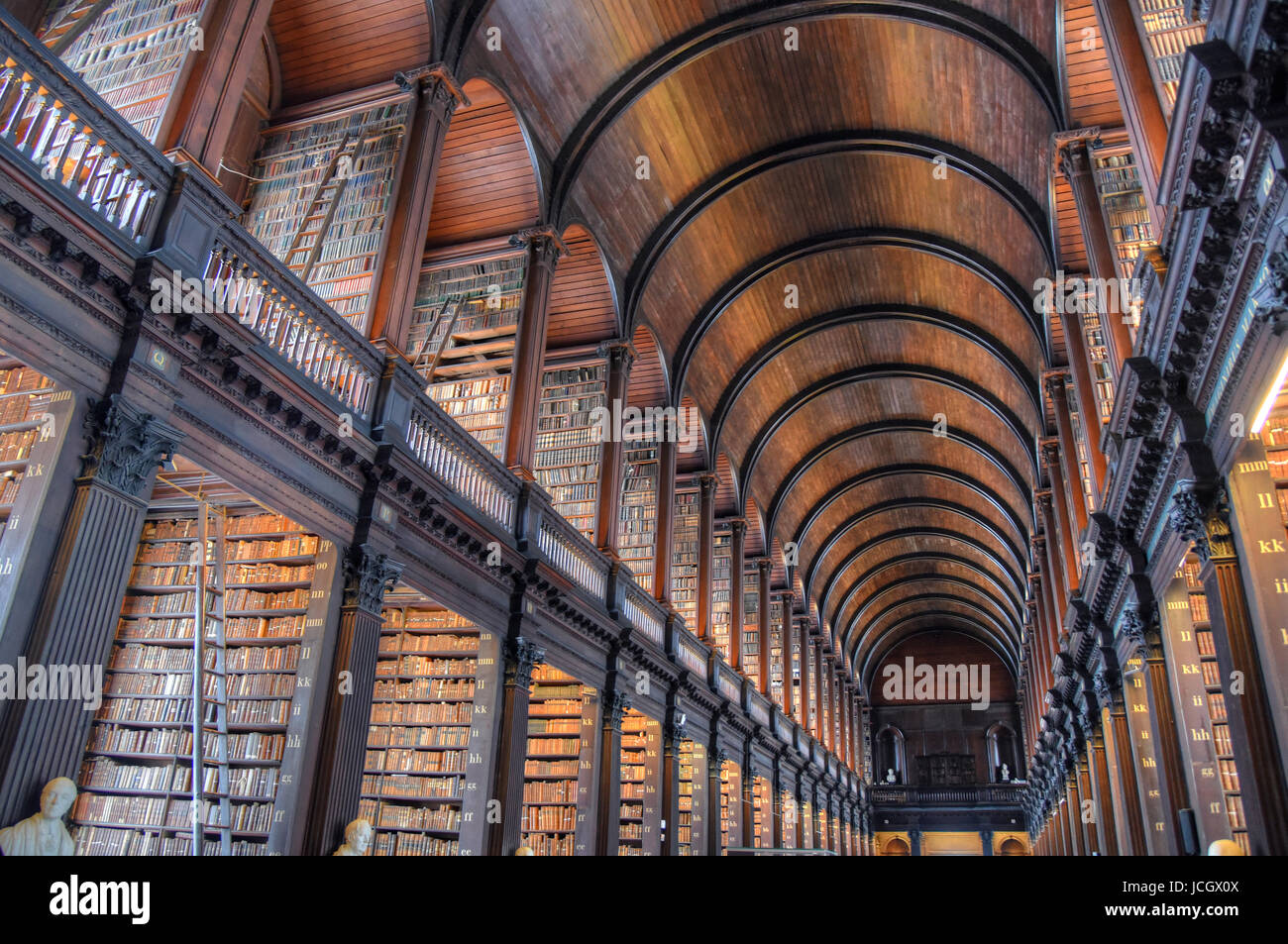 Dublin, Ireland - May 30, 2017: The Long Room in the Old Library at ...