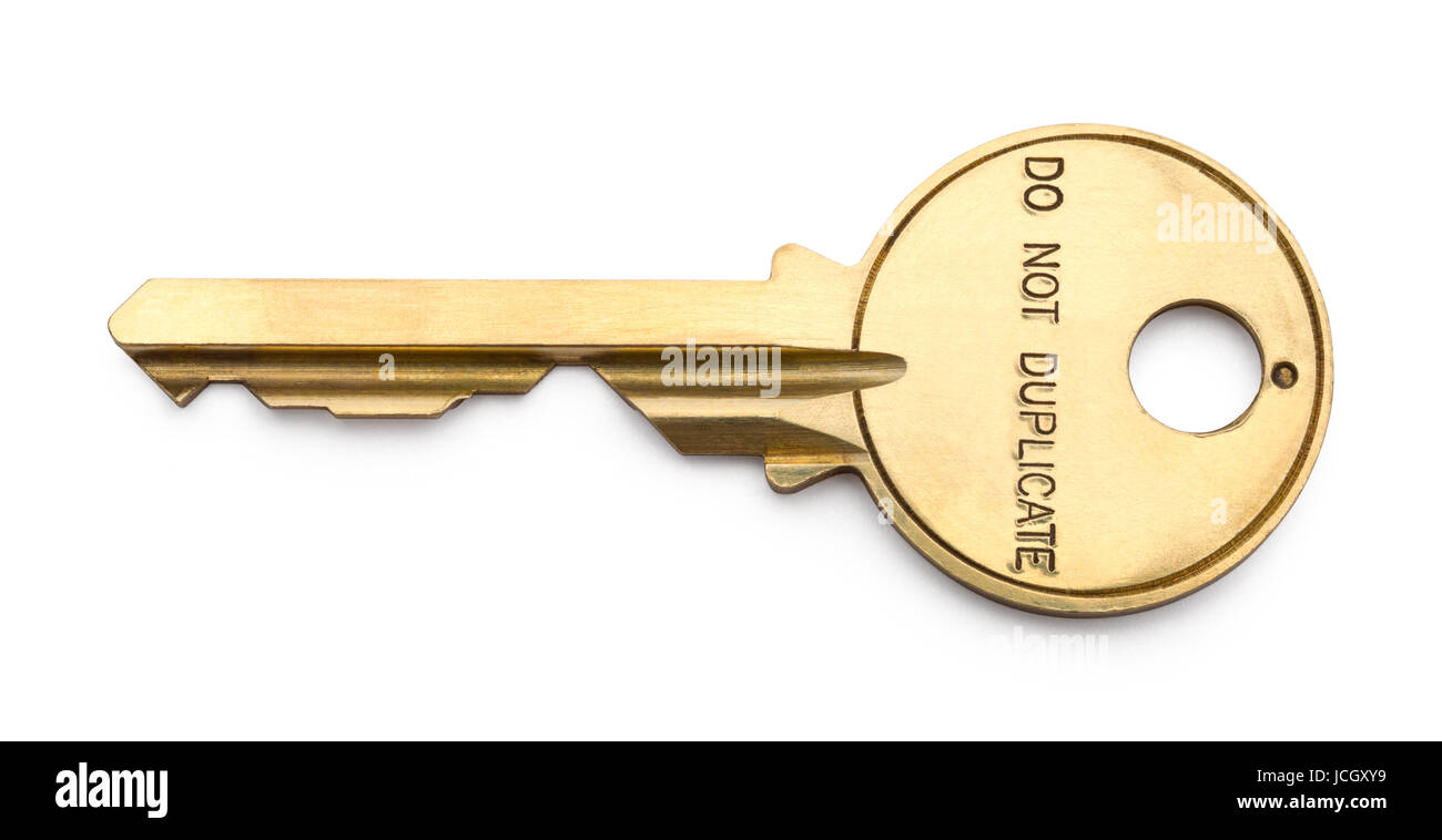 Bronze Postal Key Isolated on White Background Stock Photo - Alamy