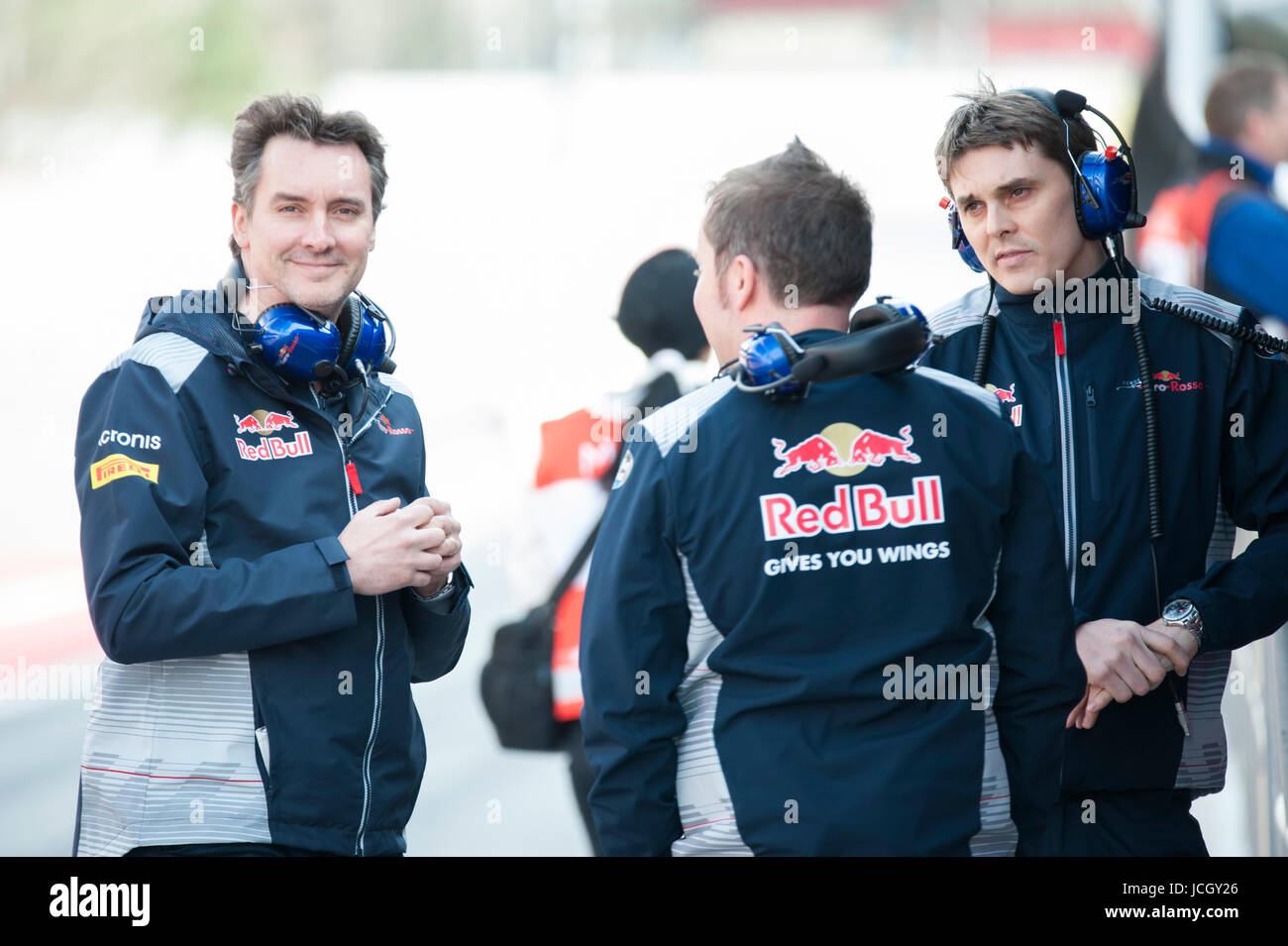 James Key (left) and Ben Waterhouse (right) at the pitlane during the ...