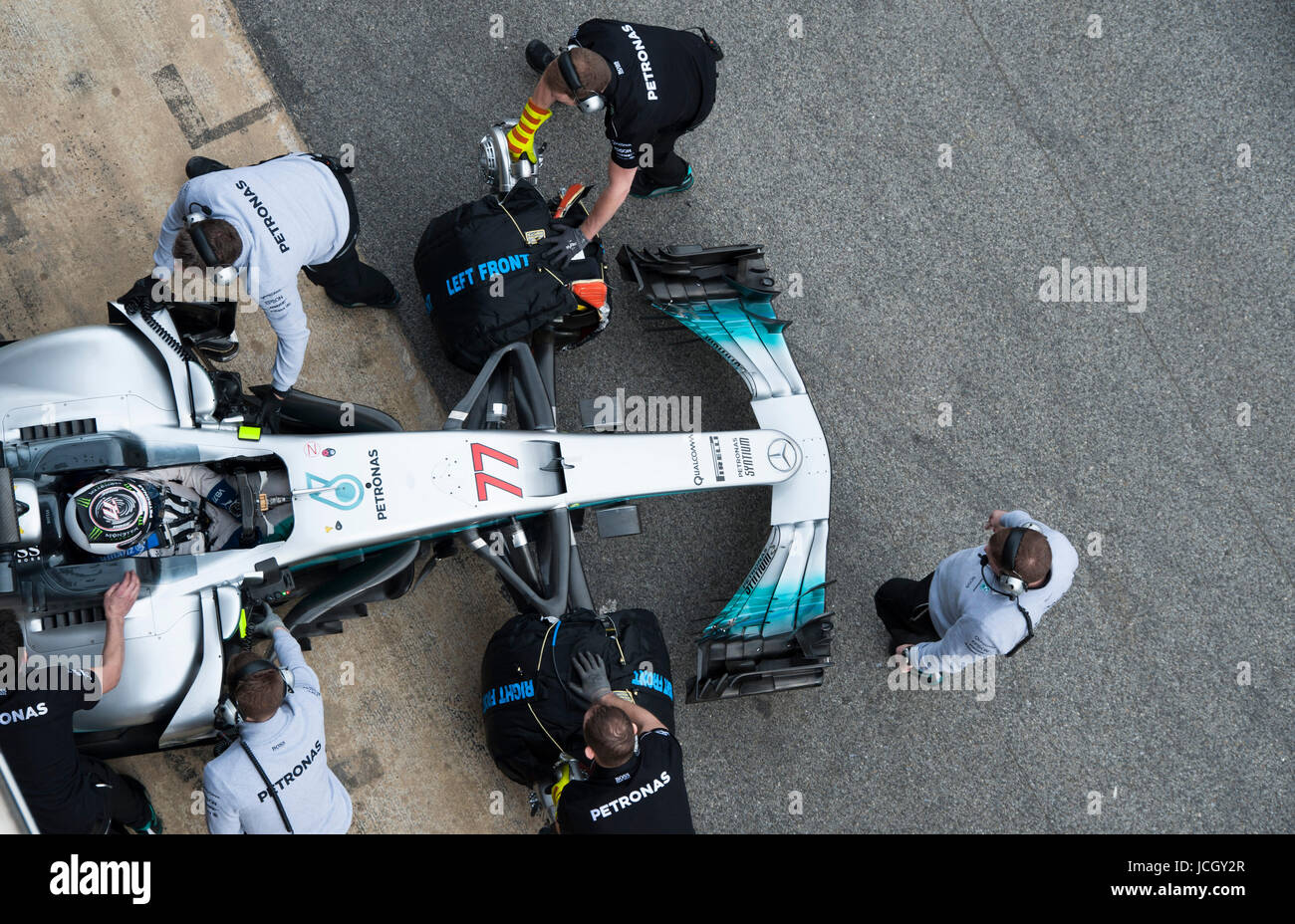 Valtteri Bottas, driver of the Mercedes AMG F1 Team, in action during ...