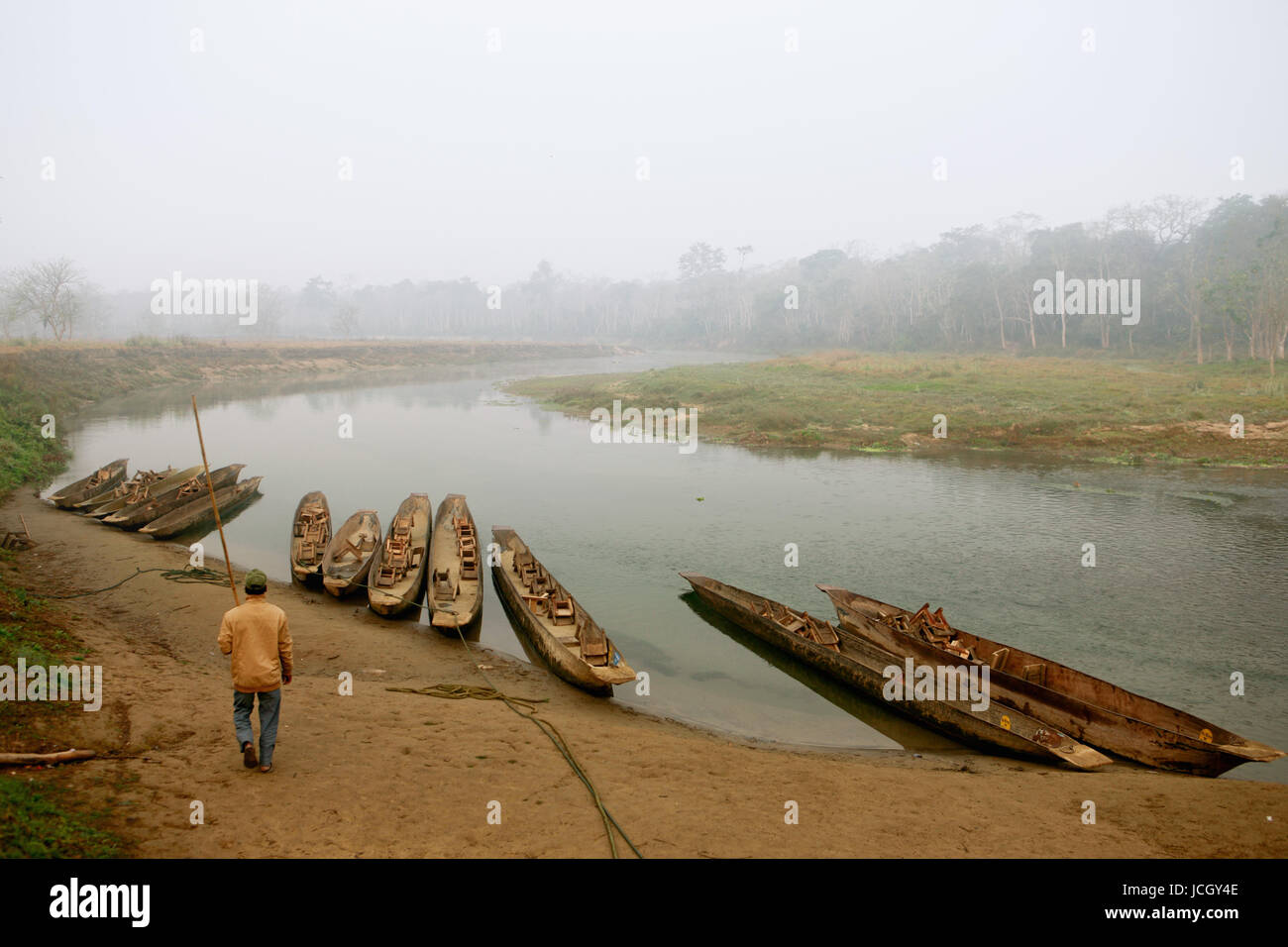 Narayani River. Chitwan. Nepal Stock Photo - Alamy