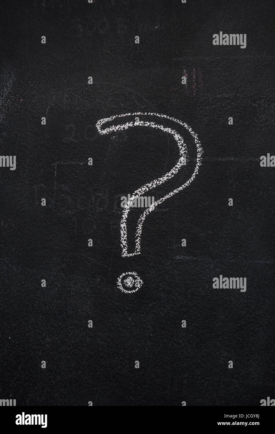 White question mark drawn with chalk on blackboard Stock Photo - Alamy