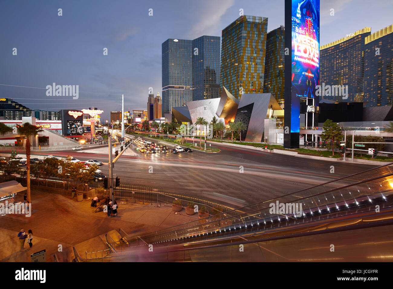 Las Vegas Boulevard at night, Nevada, United States Stock Photo - Alamy