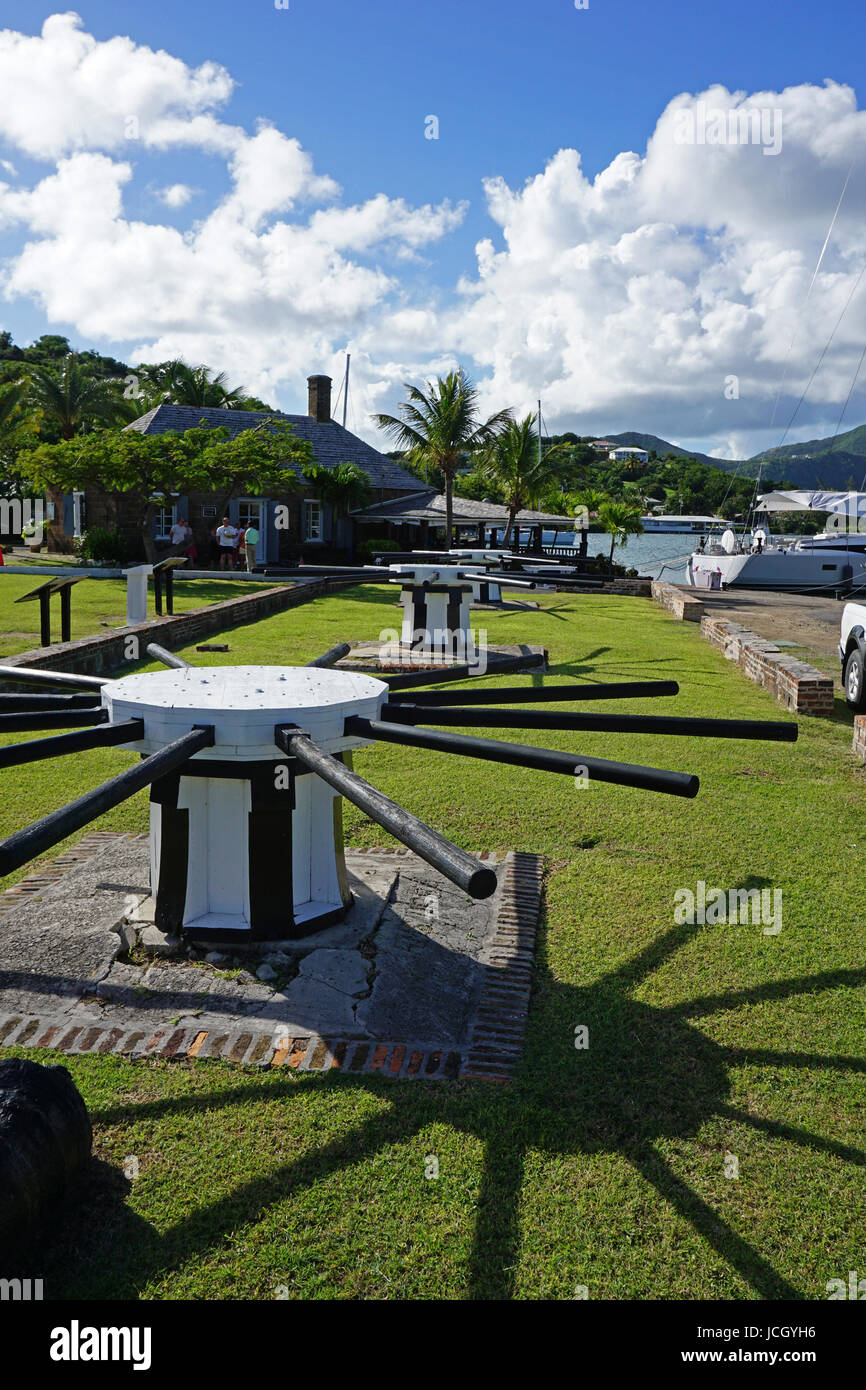 Capstans English Harbour Stock Photo - Alamy