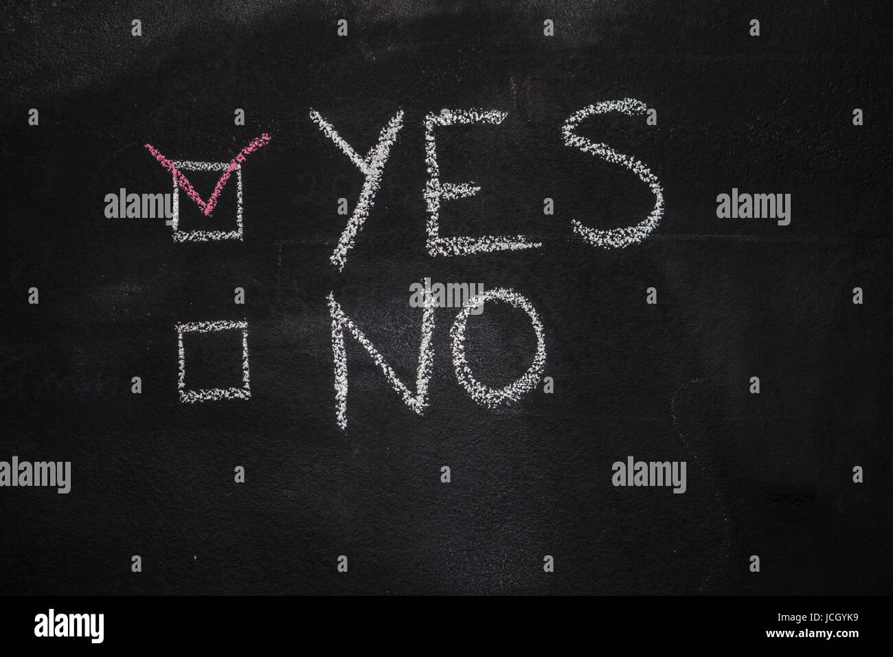 Yes no text written hi-res stock photography and images - Alamy