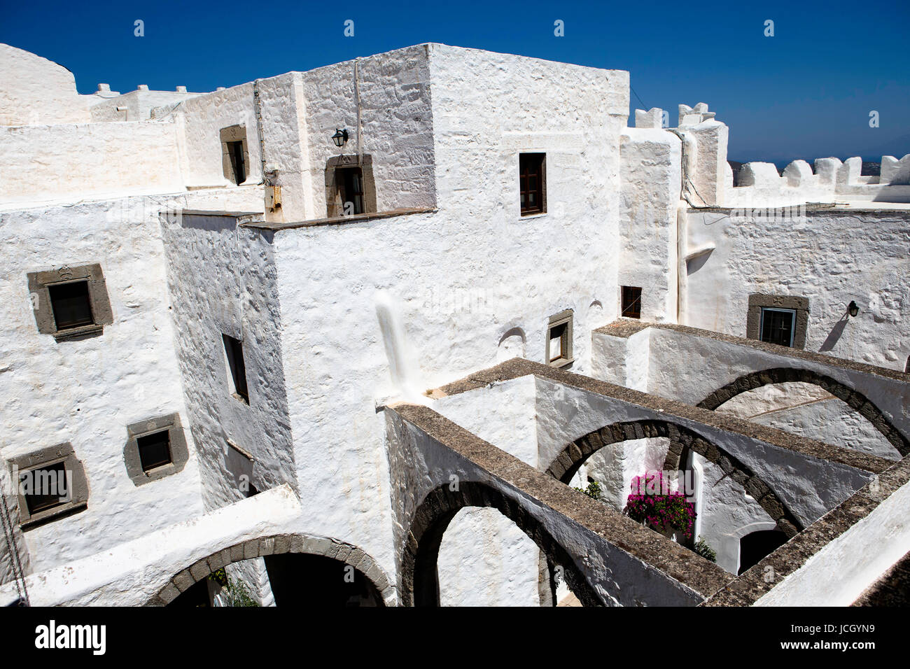 Monastery of Saint John the Theologian. Patmos. Greece Stock Photo - Alamy