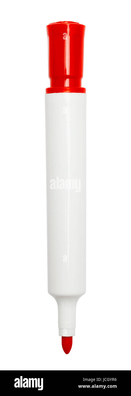 Open Red Marker Isolated on White Background Stock Photo - Alamy