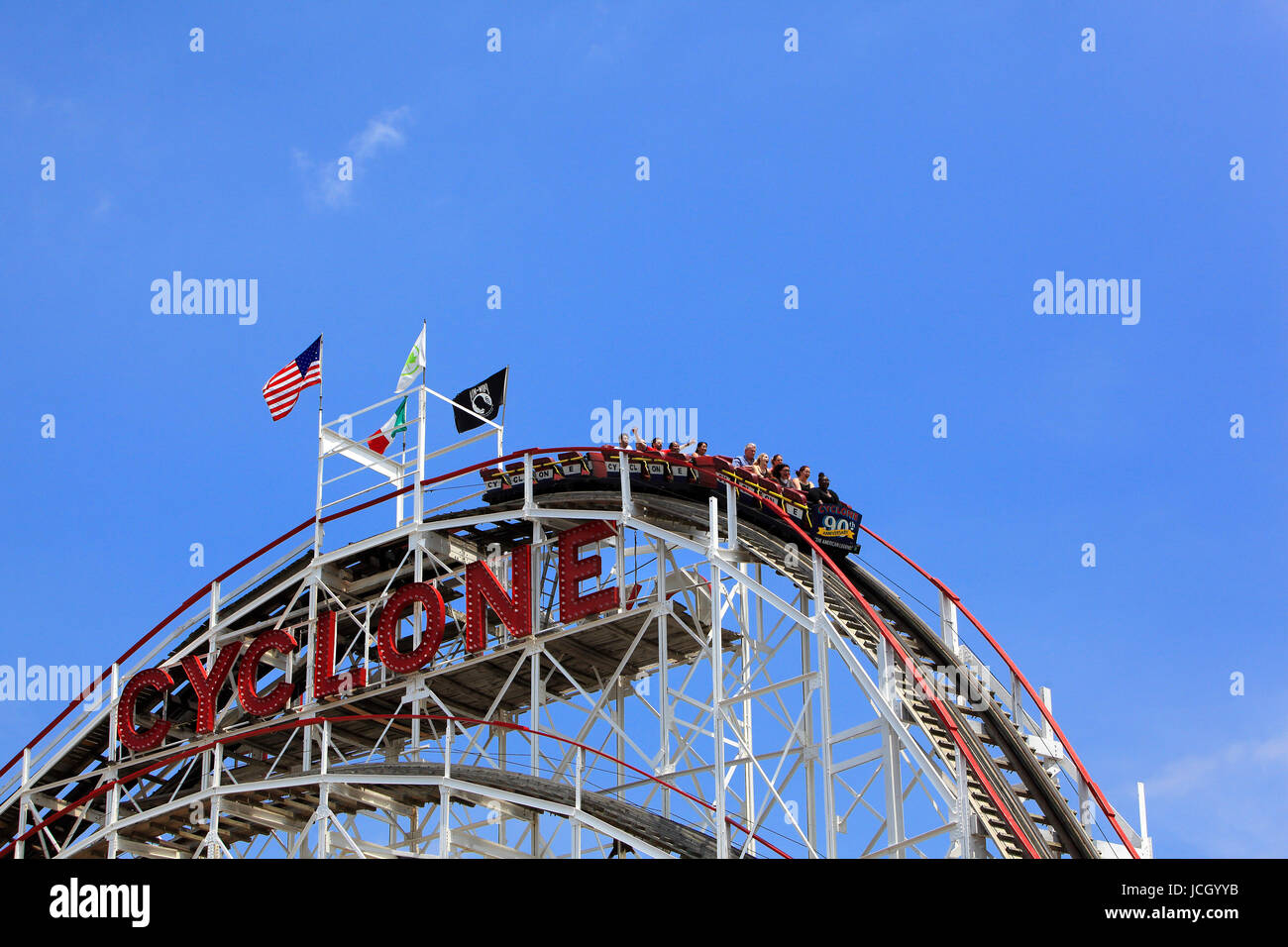 The Cyclone roller coaster in Coney Island New York Stock Photo - Alamy