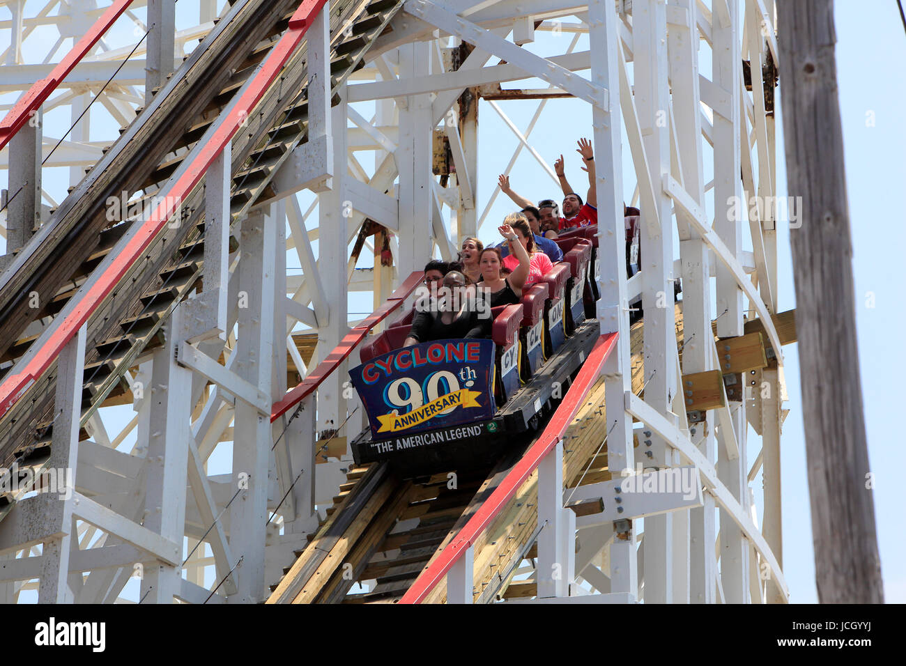 The Cyclone roller coaster in Coney Island New York Stock Photo - Alamy