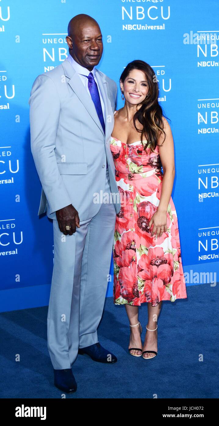 2017 NBC Upfront in NYC Featuring: Dennis Haysbert, Sarah Shahi Where ...