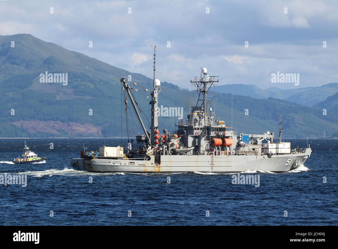 USNS Grasp (T-ARS-51), a Safeguard-class salvage vessel of the US Navy ...
