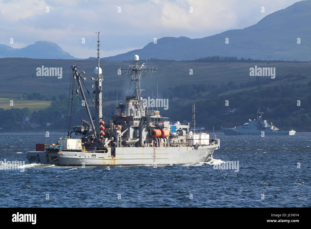 USNS Grasp (T-ARS-51), a Safeguard-class salvage vessel of the US Navy ...