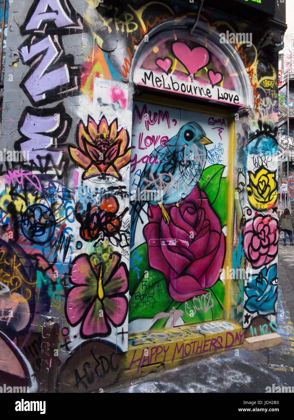 Street art by unidentified artist. Melbourne's graffiti management plan ...