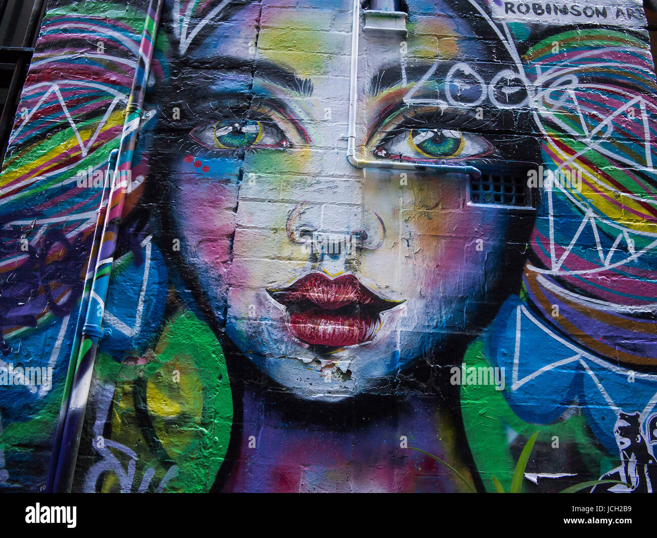 Street art by unidentified artist. Melbourne's graffiti management plan ...