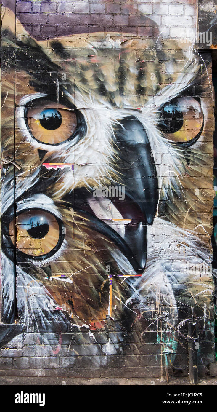Street art by unidentified artist. Melbourne's graffiti management plan ...