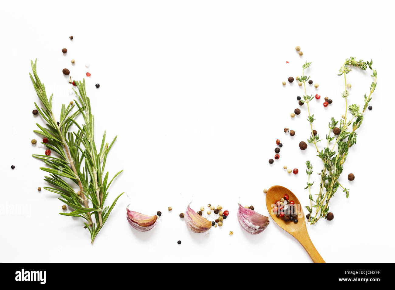 Herbs and spices - background for cooking Stock Photo - Alamy