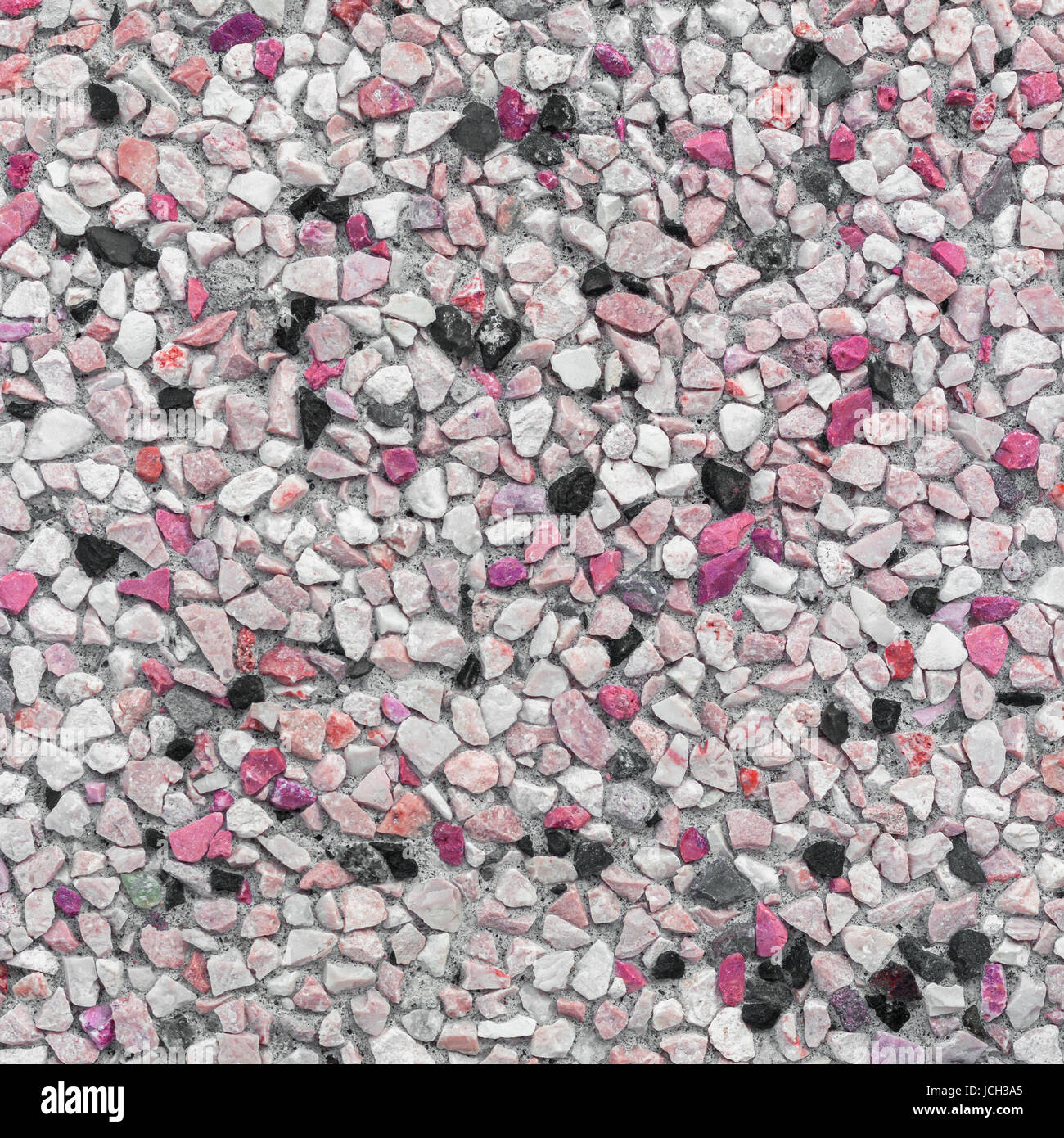 Texture of small colored stones and concrete table for background Stock ...