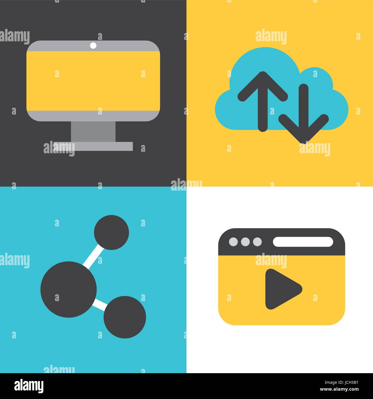 icons set computing Stock Vector Image & Art - Alamy