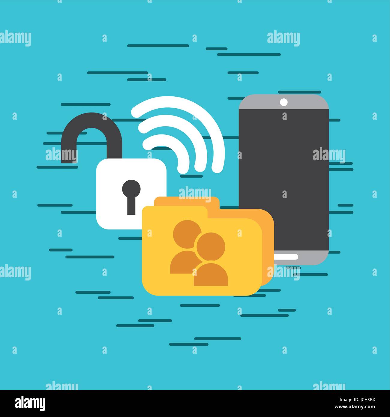 Cellular folders blocked signal Stock Vector Image & Art - Alamy