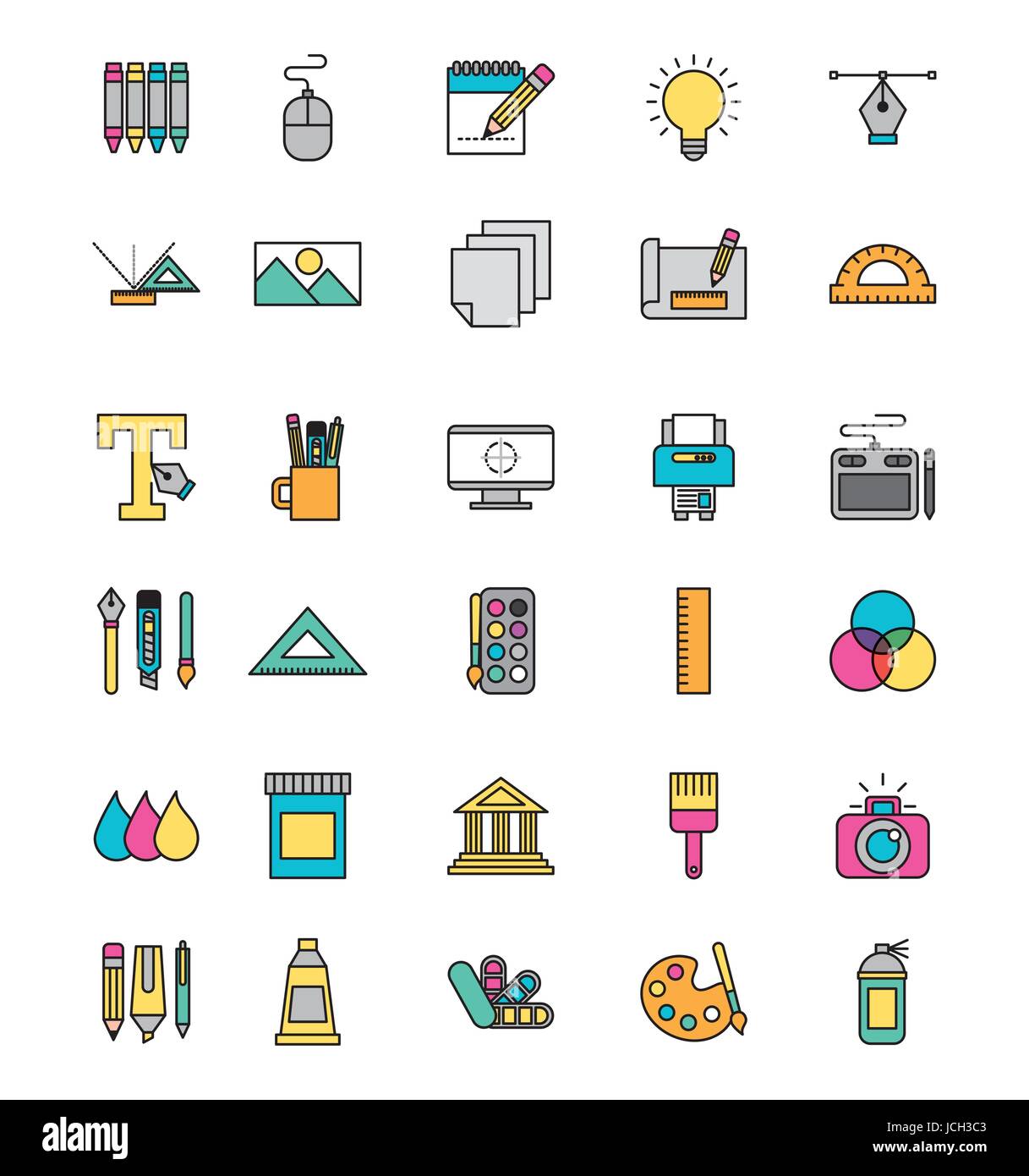 icons set Creativity draw Stock Vector Image & Art - Alamy