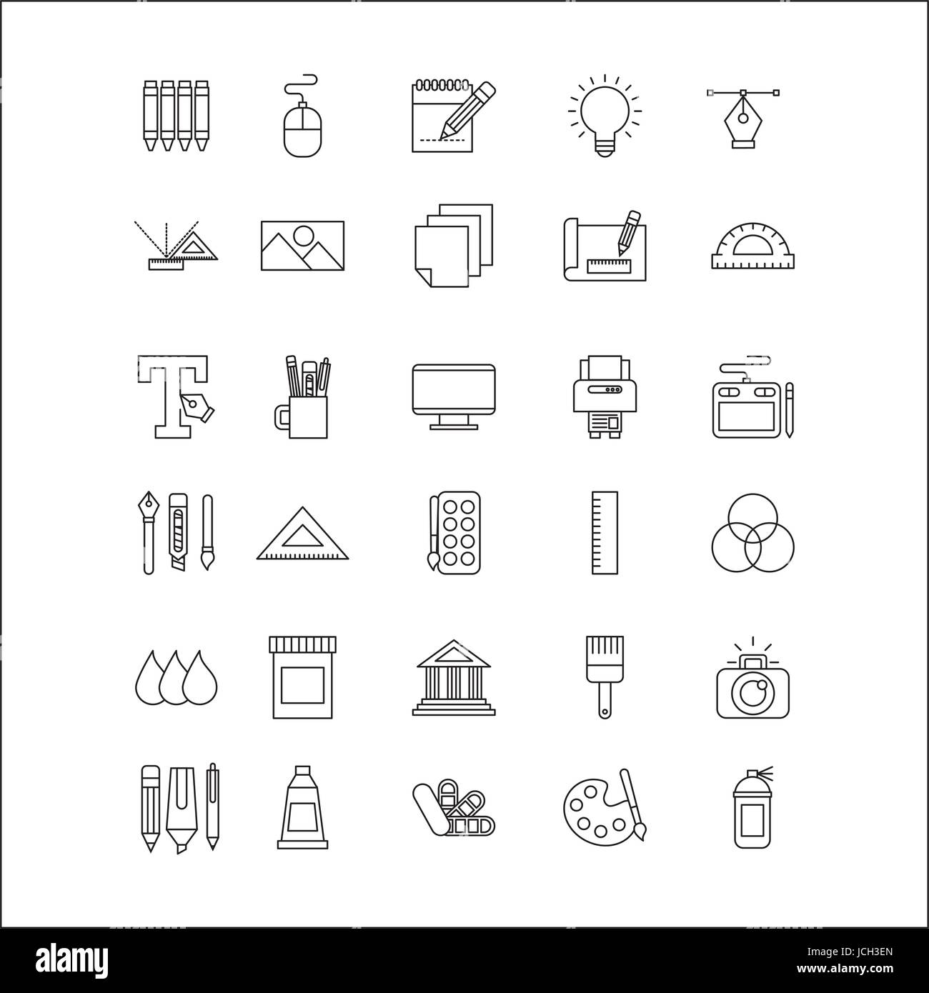 icons set Creativity draw Stock Vector Image & Art - Alamy