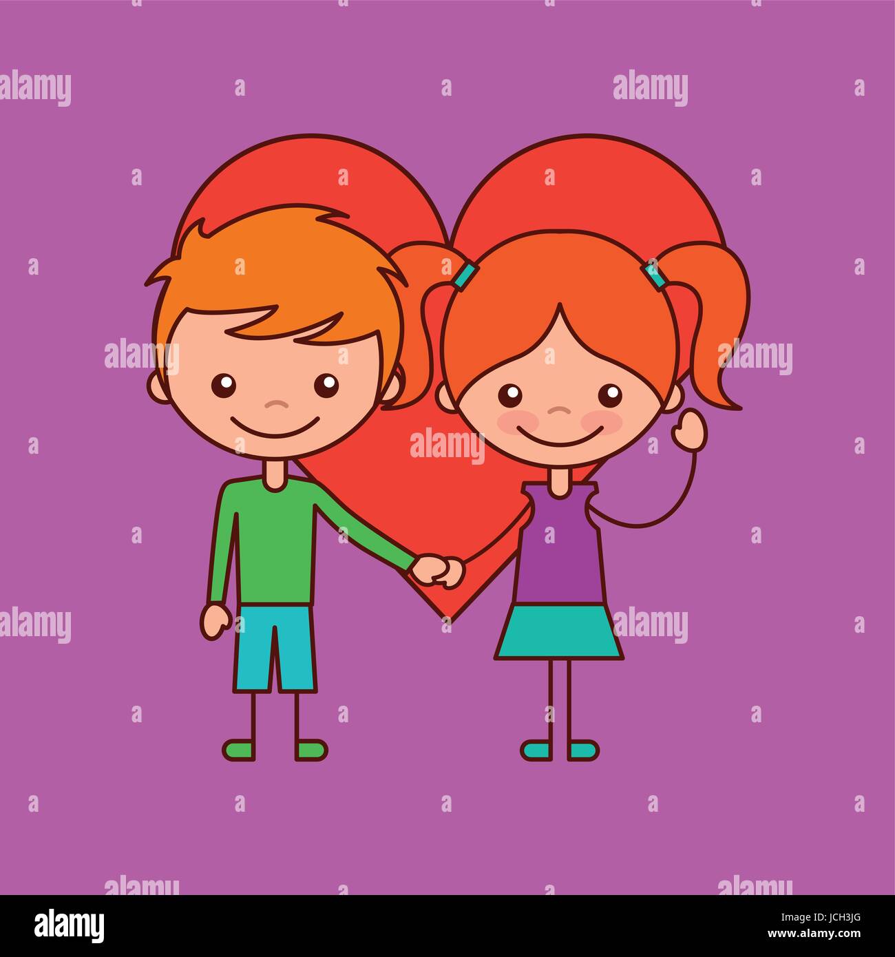 Happy friendship children Stock Vector Image & Art - Alamy