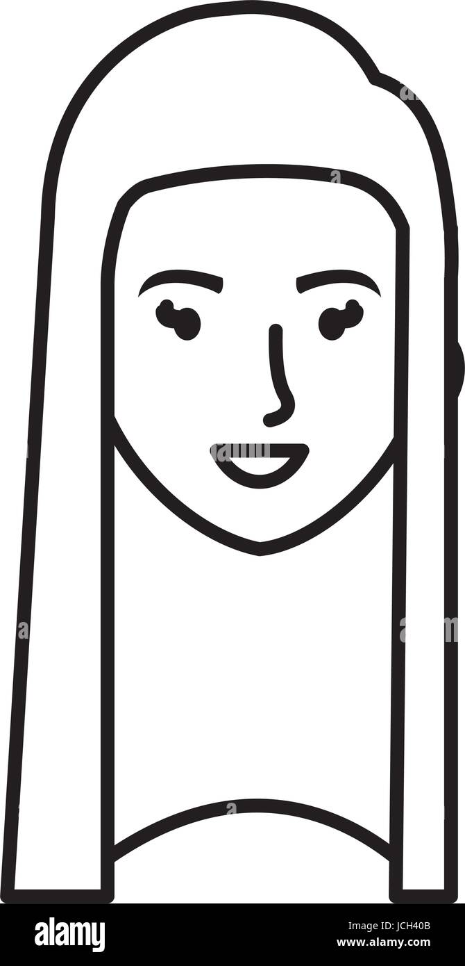 Beautiful And Young Woman Head Stock Vector Image And Art Alamy 