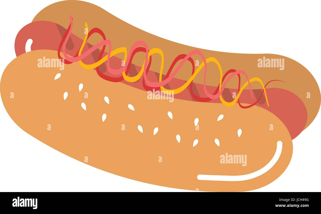 hot dog fast food icon Stock Vector Image & Art - Alamy