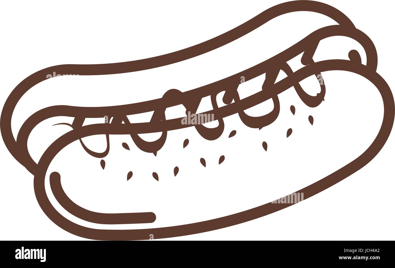 hot dog fast food icon Stock Vector Image & Art - Alamy