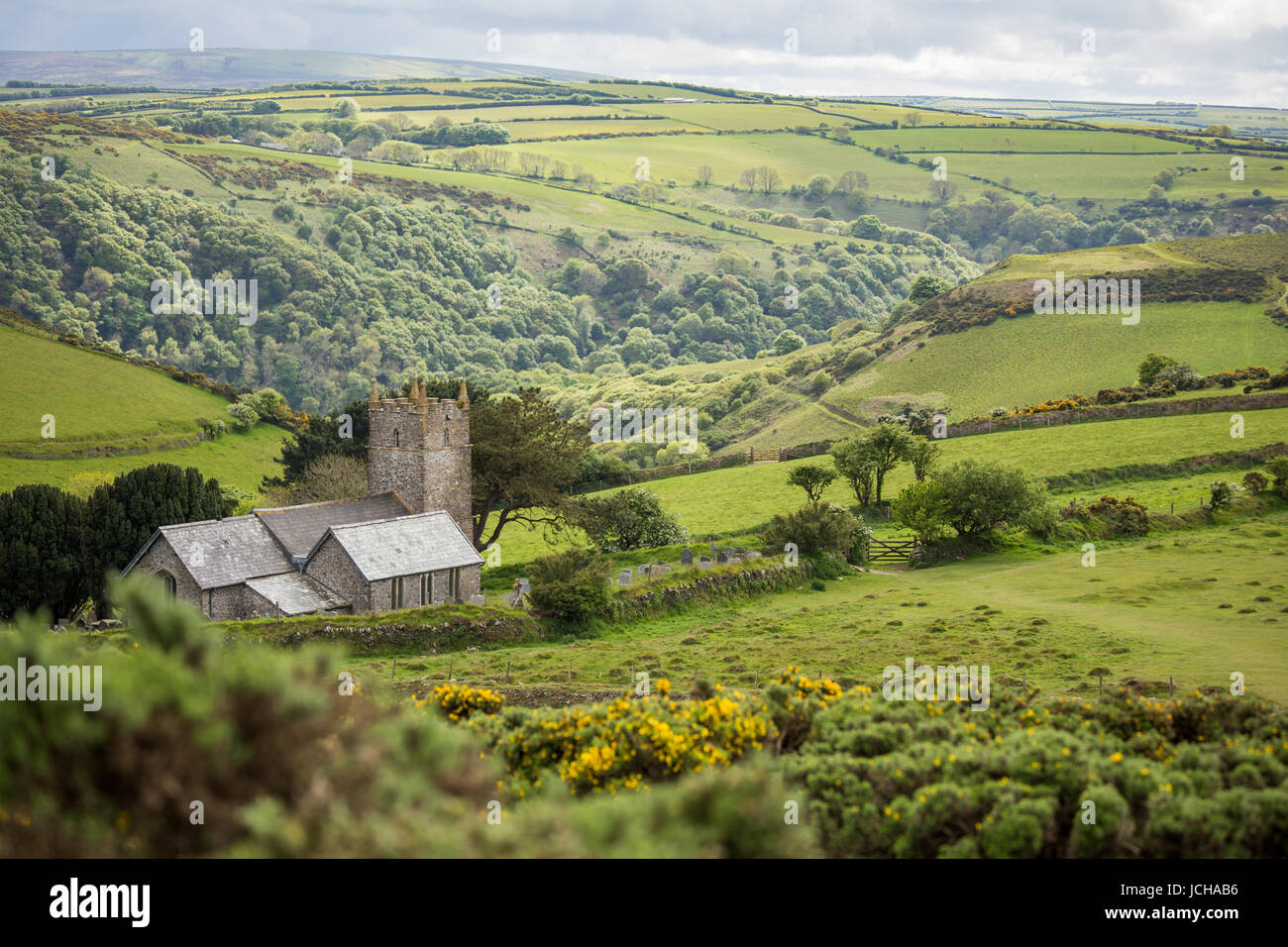 countisbury church somerset Stock Photo - Alamy