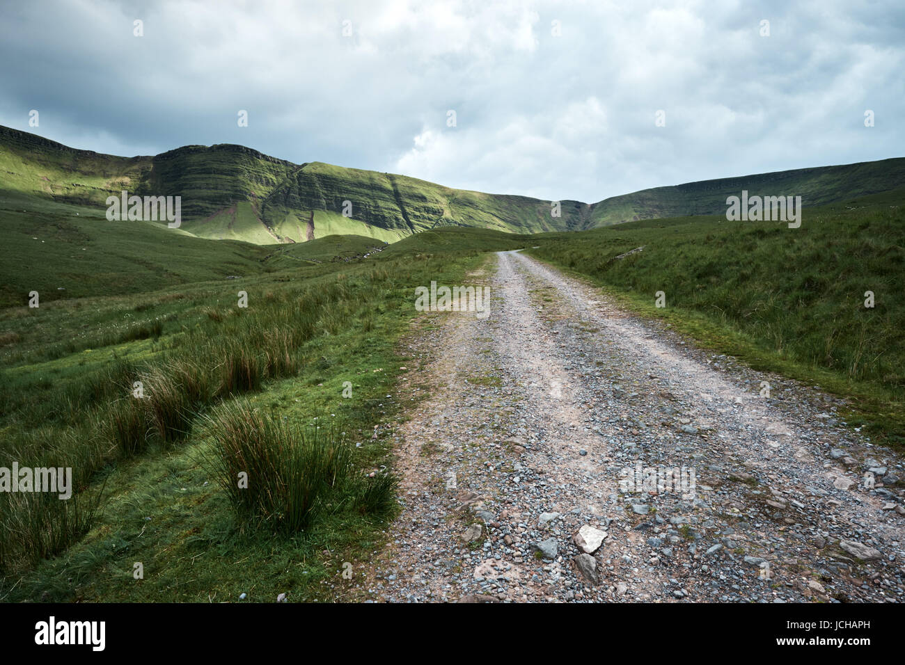 Llyn y fan fach, the welsh lake in Brecon Beacons national Park, the ...
