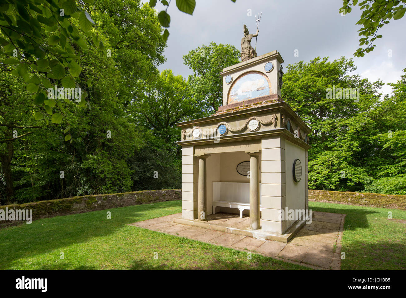 The Naval Temple at Kymin, overlooking Monmouth, Monmouthshire, Wales ...
