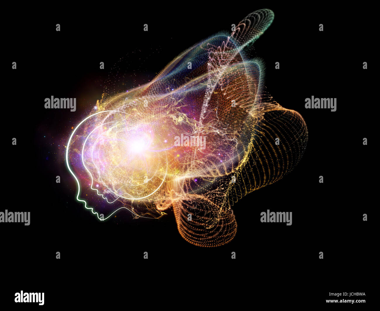 Light Soul series. Design made of child line profile and lights on the ...