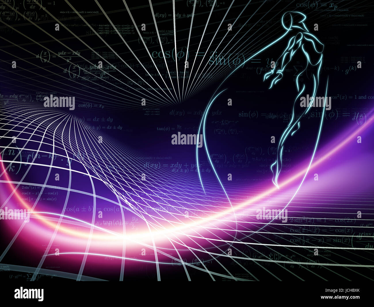 Geometry of Man series. Backdrop of Human line drawing, math, geometry ...