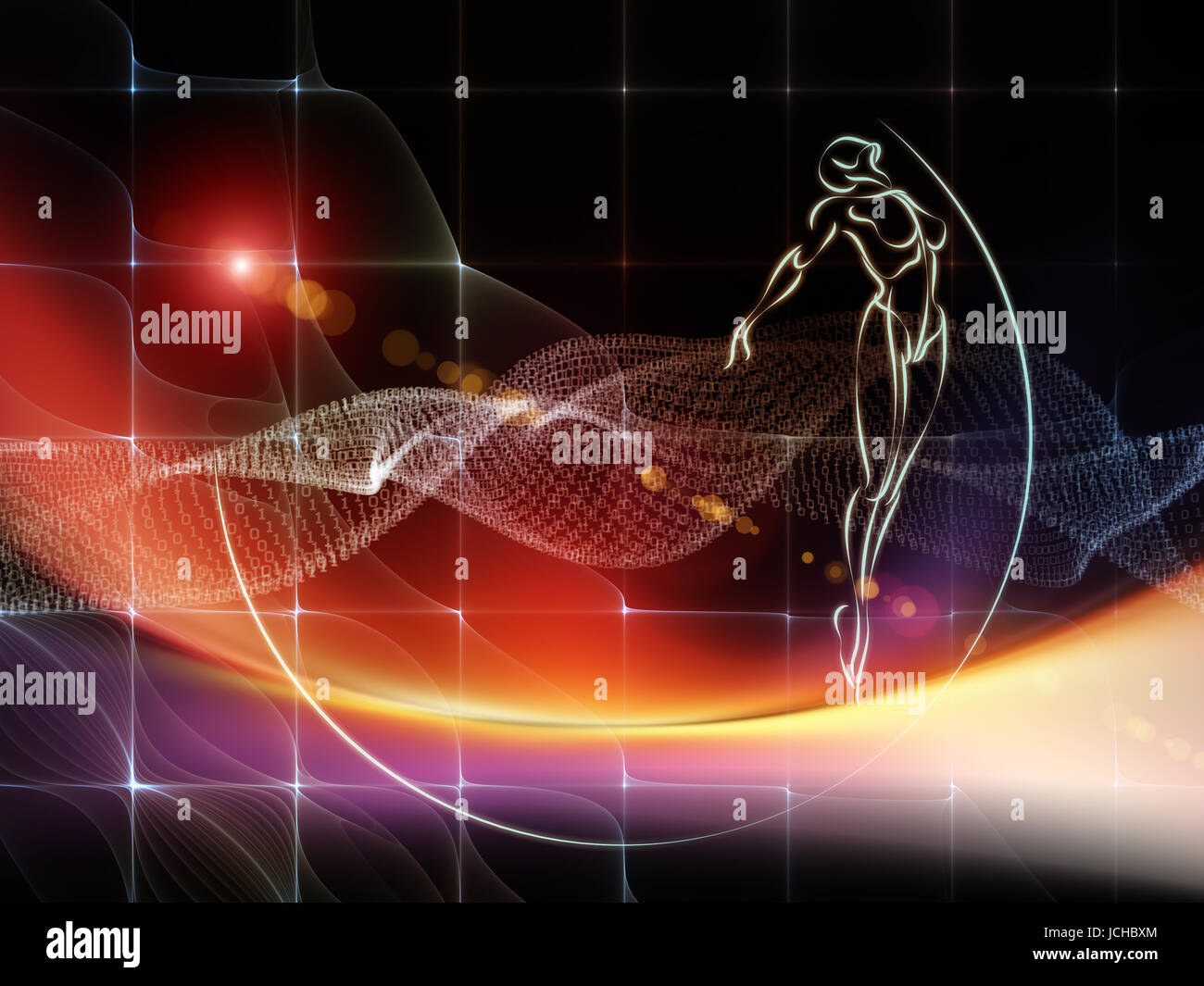 Geometry of Man series. Artistic abstraction composed of Human line ...